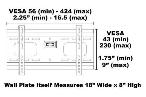 Ultra-Slim Black Adjustable Tilt/Tilting Wall Mount Bracket for Magnavox 32MD311B 32" inch LCD/DVD HDTV TV/Television - Low Profile