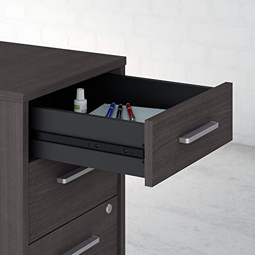 Bush Business Furniture Method 3 Drawer Mobile File Cabinet-Assembled, Storm Gray