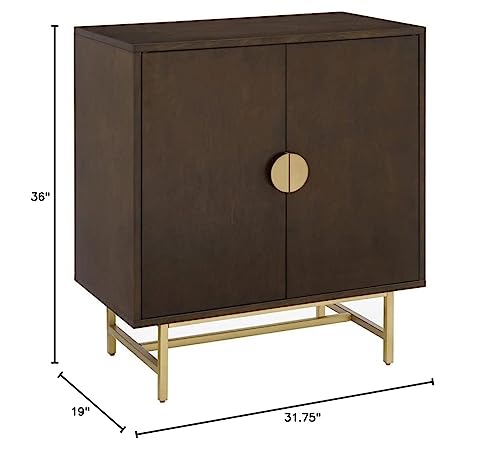 Crosley Furniture Blair Bar Cabinet, Dark Brown/Gold