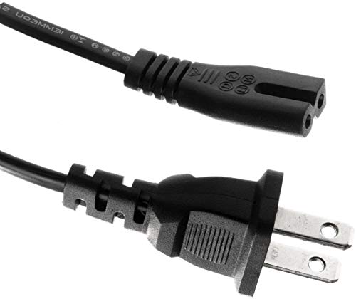 Replacement US 2Prong AC Power Cord Cable for Sony CFDS50 CFD-S50 Portable CD, Cassette & AM/FM Radio Boombox