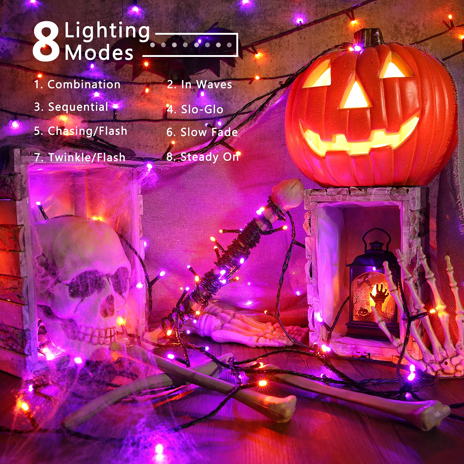 Brizled White Christmas Lights, 78.74ft 240 LED Mini String Lights Connectable, Plugin Christmas String Lights Outdoor, 8 Modes Christmas Tree Lights Waterproof for Indoor Outside Xmas Garden Decor