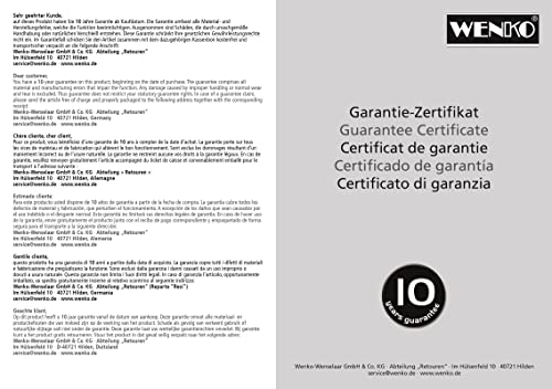 WENKO 22766100 Small Express-Loc System, Wall Mounted Garbage Can, Bathroom Trash Bin with Swing Lid, White, 5.9 x 8.9 x 7.1 in, 5.9 x 8.9 x 7.1 inch, Shiny
