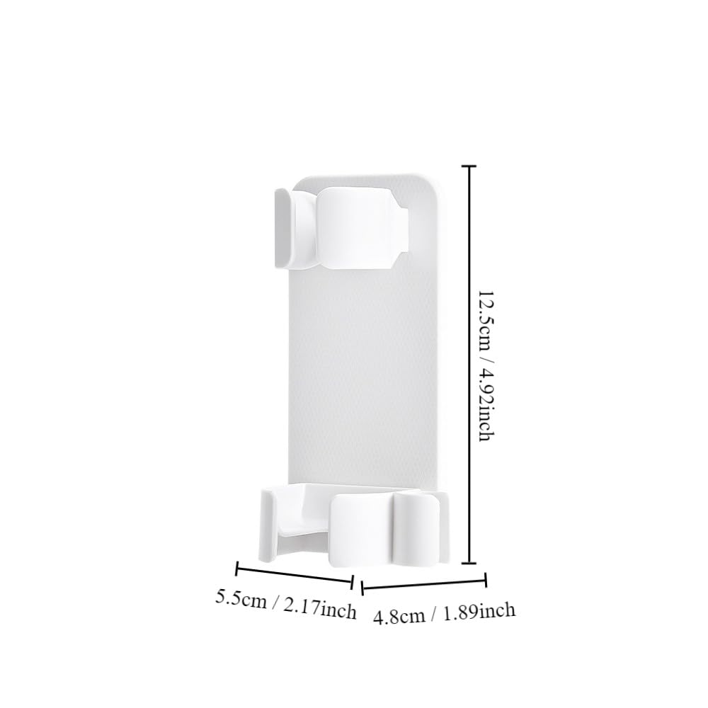 hobbyme 2Pcs Curling Iron Holder Wall Mounted,Plastic No Drilling Hair Dryer Rack,Multipurpose Hair Curler Holder White Curling Wand Rack for Bathroom