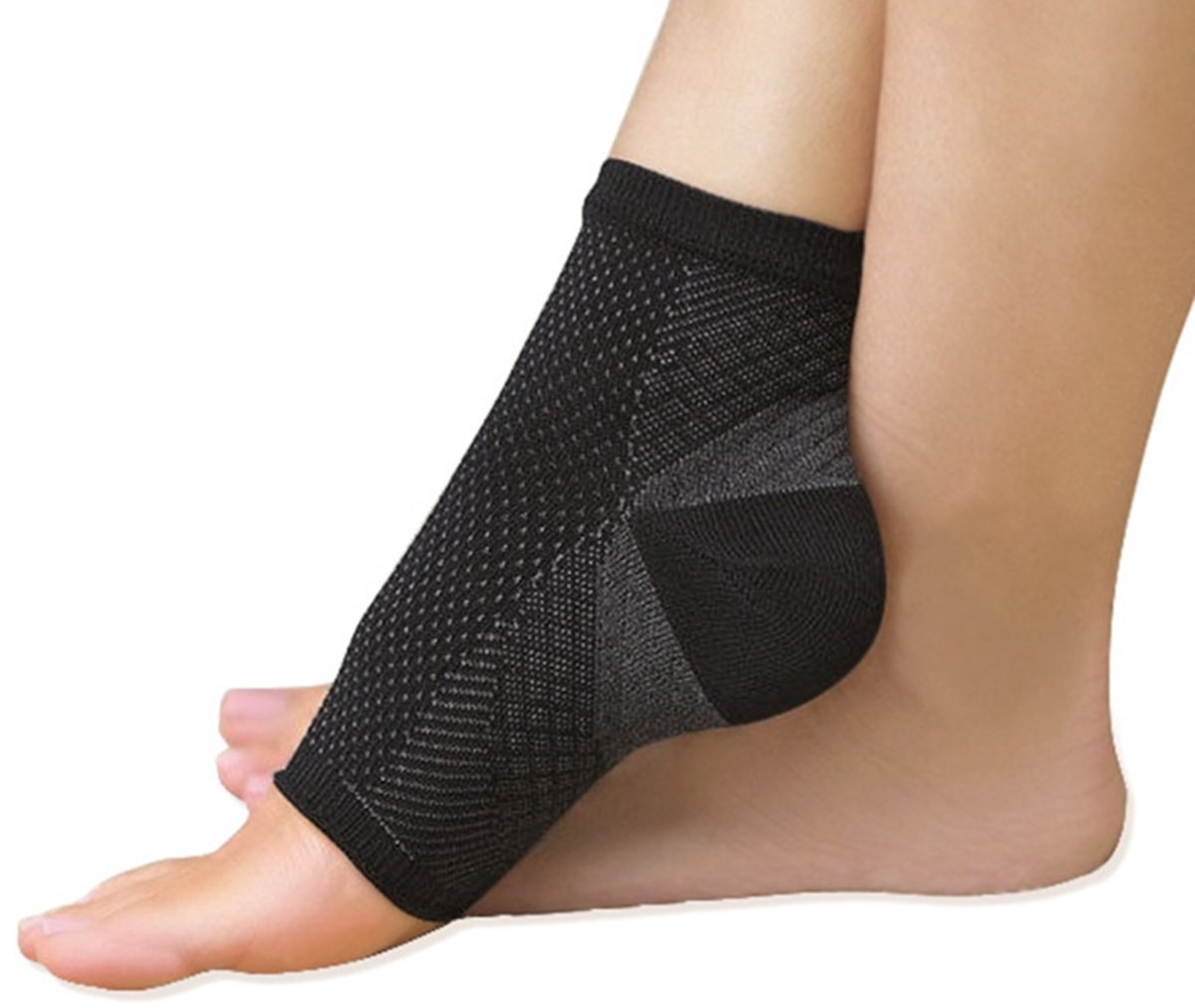 Bcurb Ankle Sleeve (3 Pair) Plantar Fasciitis for Men Women Foot Heel Arch Support Ankle Compression Socks Reduce Swelling Joint Pain Injury Recovery Achilles Tendon (Black,"Large/X-Large")