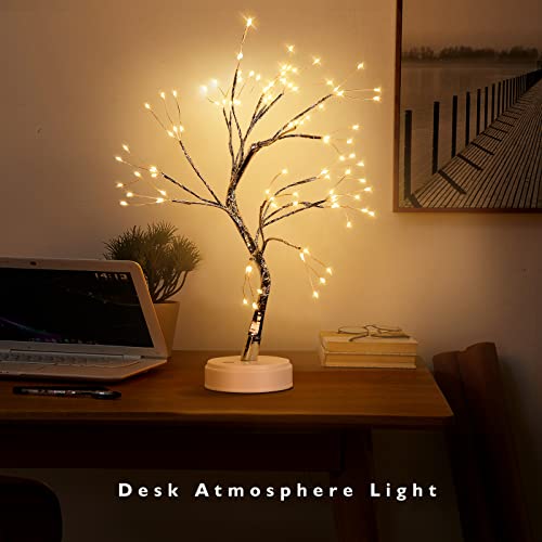 Qukadark Home Decor Glow Bonsai Tree Lights, Night Lights for Room Decor, Tabletop Artificial Tree Lights, Ideal for Gift Giving, Home Decor, Weddings, Christmas, Holidays, and More (Warm White)