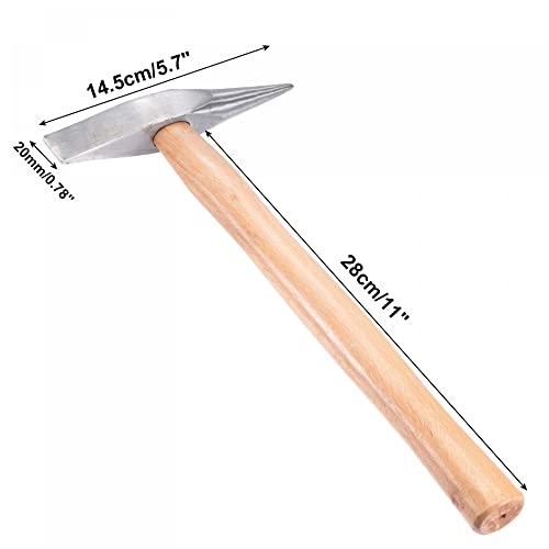 uxcell 10 Oz Welding Chipping Hammer Steel Tack Hammer Electrician's Hammer with Wooden Handle for Removing Repairing