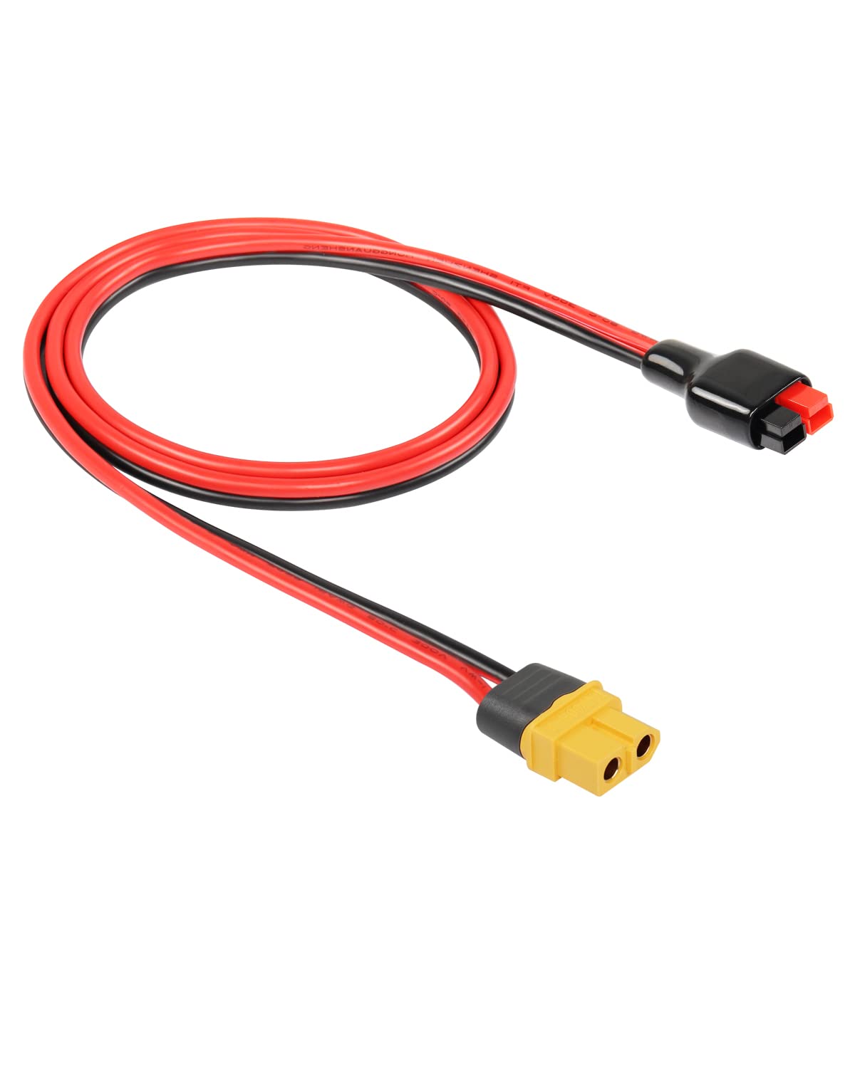 CERRXIAN 3.2FT 12AWG XT60 Female to Solar Panel Connector 30A Power Pole Port Extension Cable for Center Drive Motor, Solar Panel to Portable Generator(XT60-F)