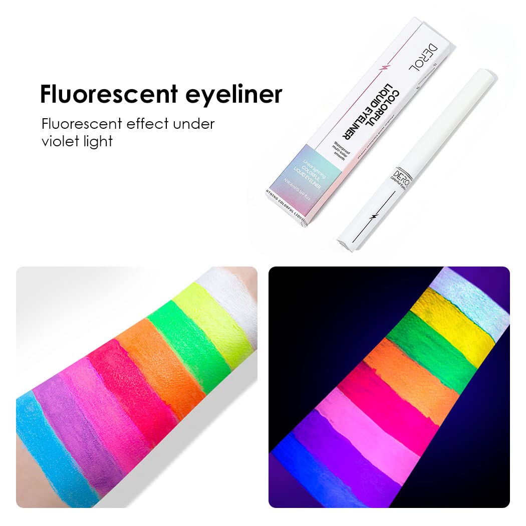 Eyret Yellow Liquid Eyeliner Colorful Eyeliners Waterproof Eyeliner Neon Makeup Cosmetic for Women and Girls