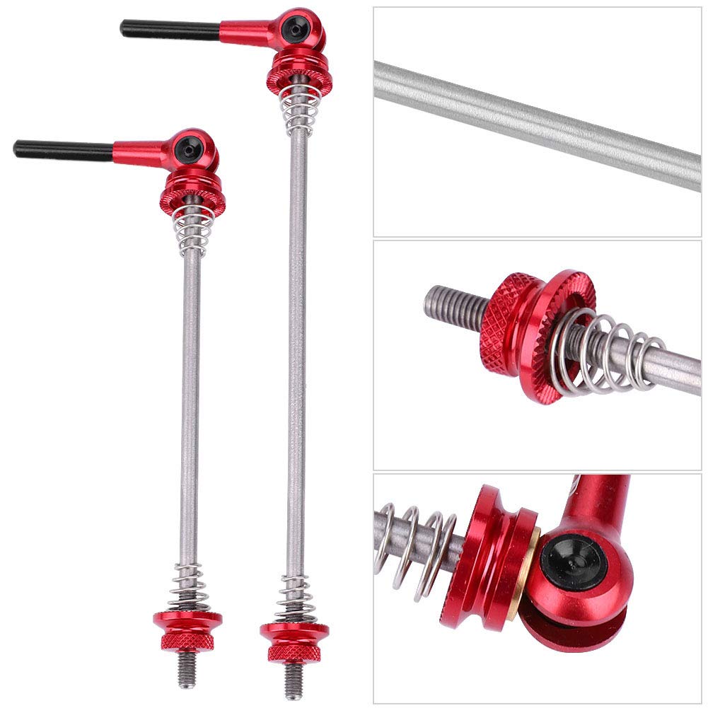 Bike Skewer, 135/170mm High Hardness Bicycle Quick Release Movable Handle Easy to Use for Road Bicycle(Red)