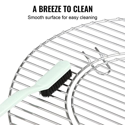 VEVOR 21 inch 22 inch, Round Grates Kettle Charcoal Grill Replacement Parts for Outdoor Cooking, Barbecue Camping, Picnic, Backyard, Silver