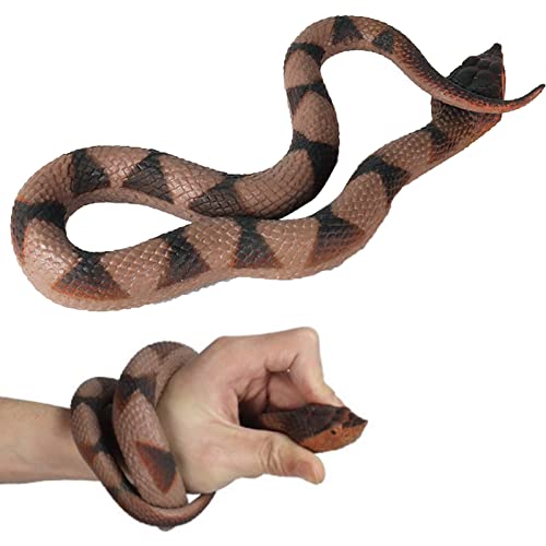 BEEBY Fake Snake Model - Scary Prank Snake Model,Snake Toy Agkistrodon Acutus Figure Practical Jokes for Halloween Prank Props Garden Yard Decoration