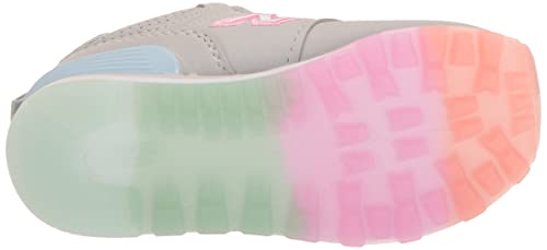 New Balance Kid's 574 V1 Bungee Sneaker, Summer Fog/Lemon Haze/Uv Glo, 9 Toddler