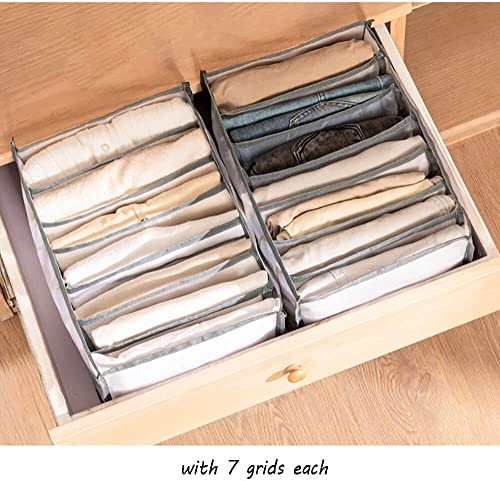 Wardrobe clothes organizer (Gray, 9 Slots-Large)
