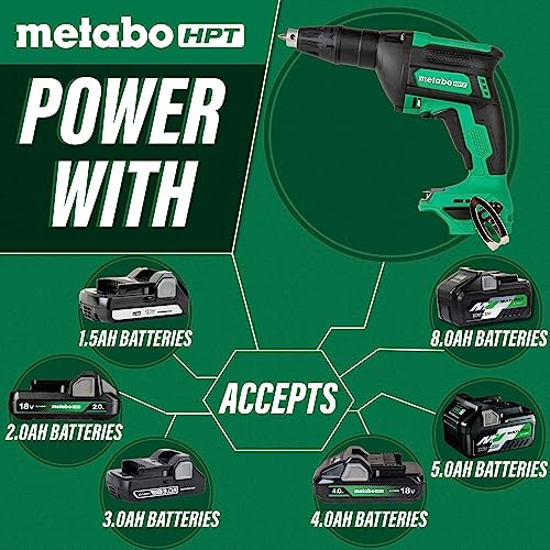 Metabo HPT Cordless 18V MultiVolt™ Drywall Screw Gun | Tool Only - No Battery | Lifetime Tool Warranty | W18DAQ4