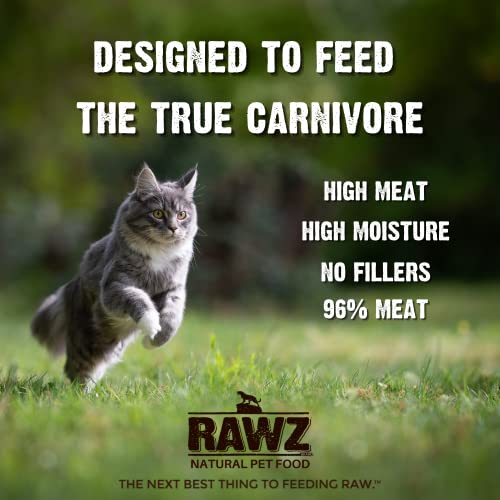 Rawz Natural Premium Pate Canned Cat Wet Food - Made with Real Meat Ingredients No BPA or Gums - 5.5oz Cans 24 Count (Turkey & Turkey Liver)