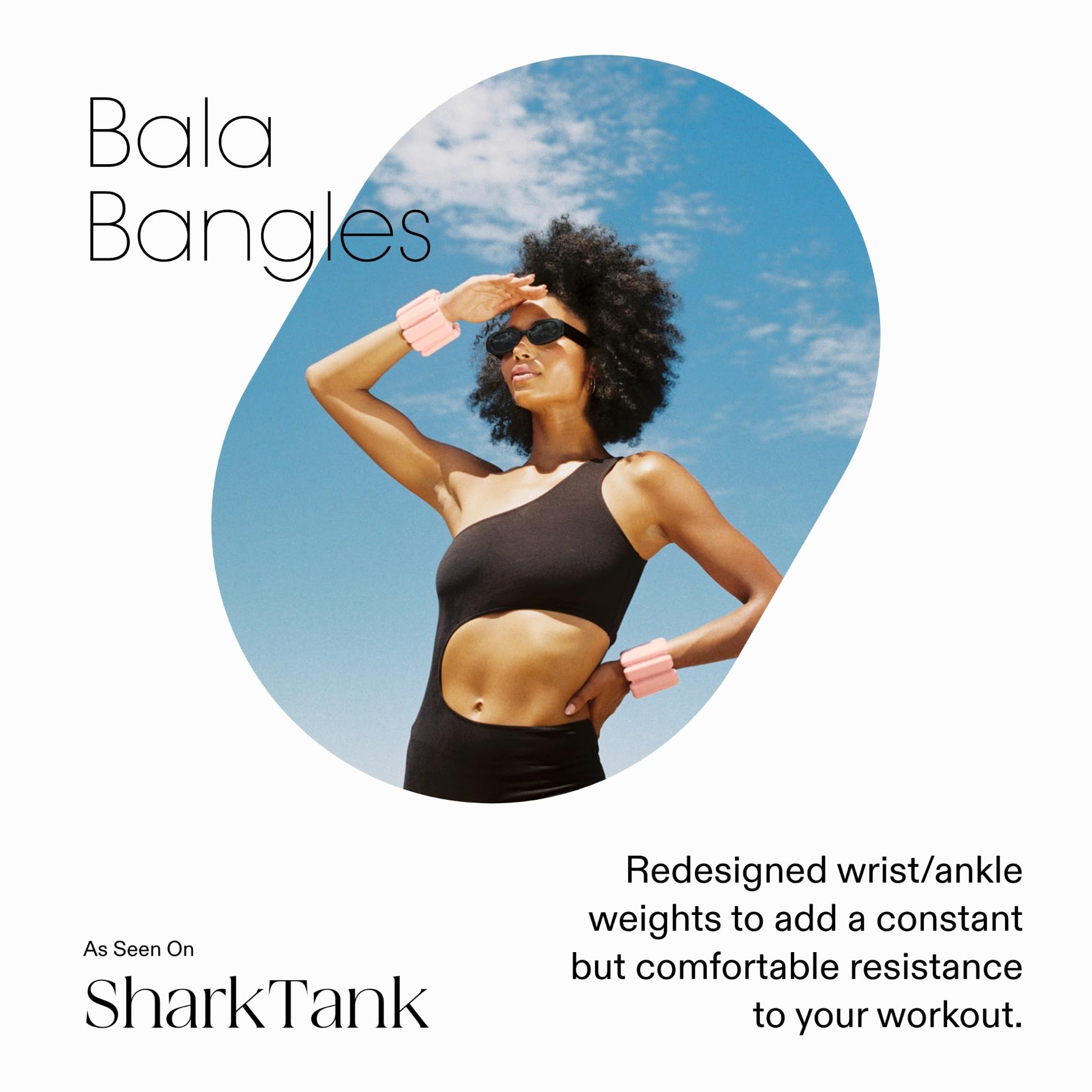 Bala Bangles Wrist & Ankle Weights for Women & Men (Heather) - 2 Pound Adjustable Silicone Weighted Bracelet Set for Gym, Yoga, Pilates, Cardio & Strength Training - Wearable Arm & Leg Workout Weights