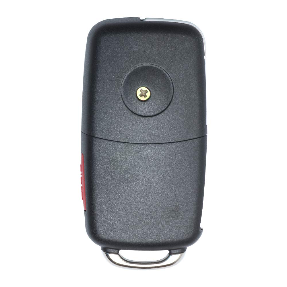 Beefunny 315MHz ID46 Chip 3+1 4 Button Replacement Flip Folding Remote Key Fob for Volkswagen Touareg 2002-2010 (1)