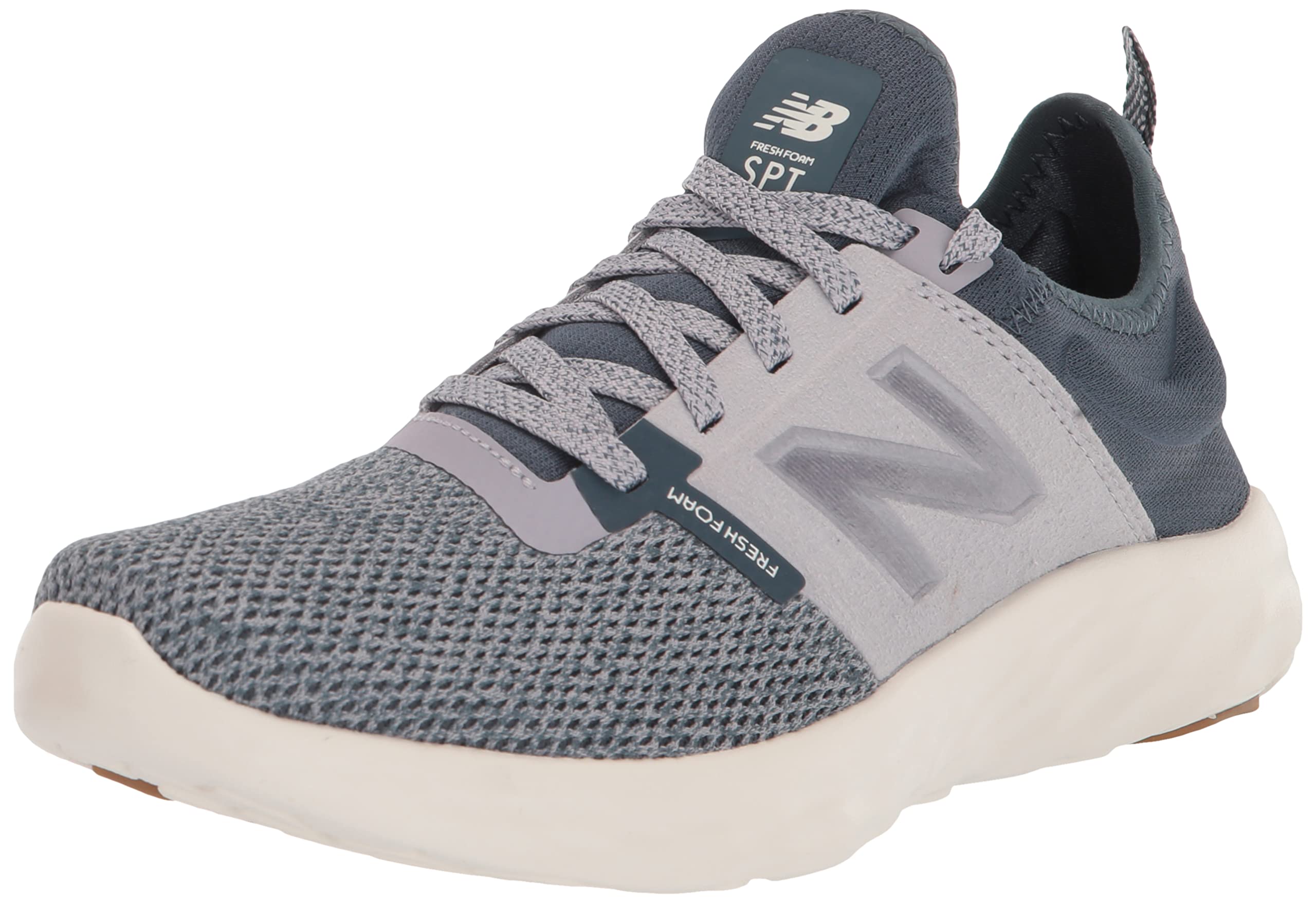 New Balance Women's Fresh Foam Sport V2 Running Shoe, Whisper Grey/Deep Ocean Grey, 9.5