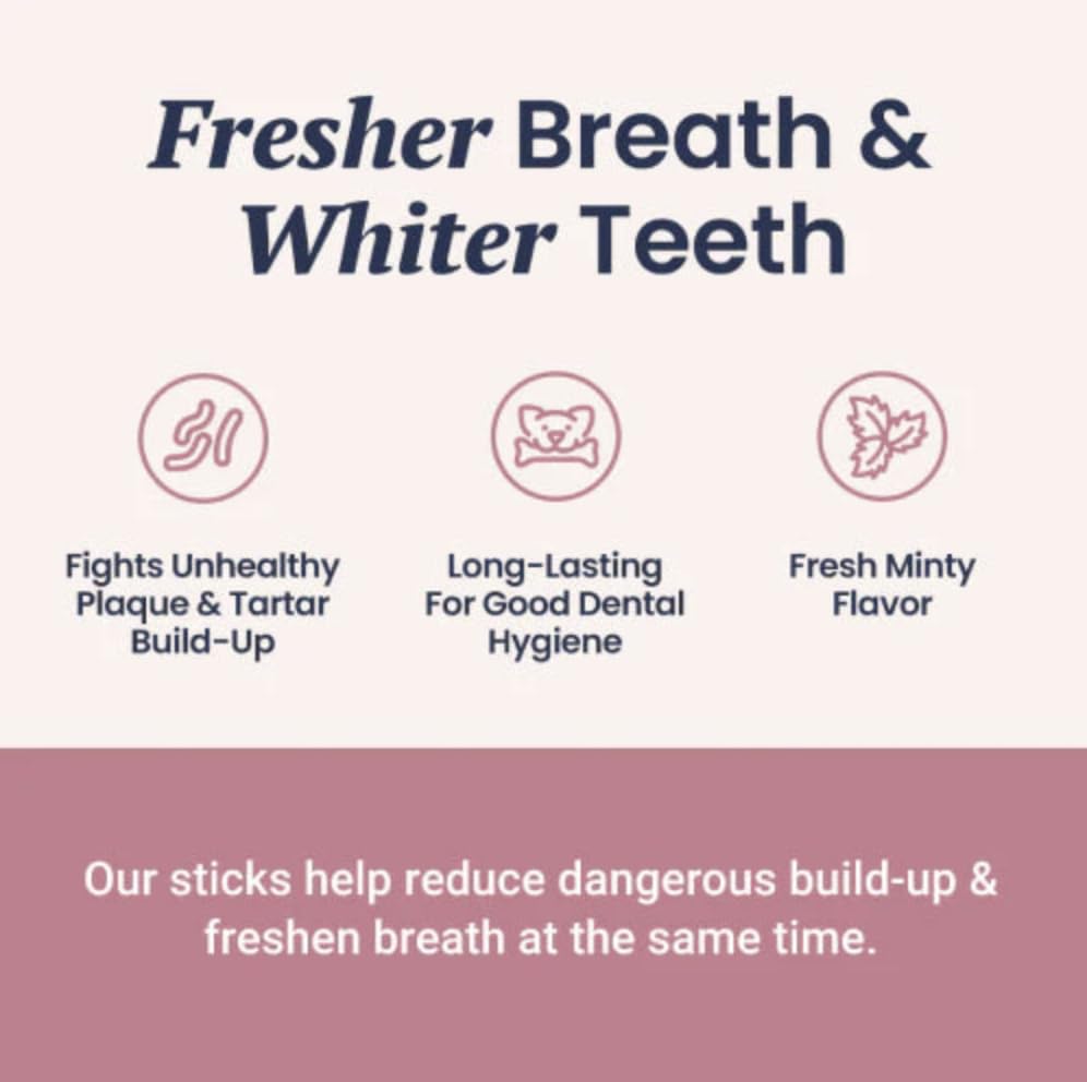 HolistaPet Mint Flavored Dental Chew Sticks, Keep Your pup's Teeth Looking Clean and Smelling Fresh, Intended As A Treat (Mint)