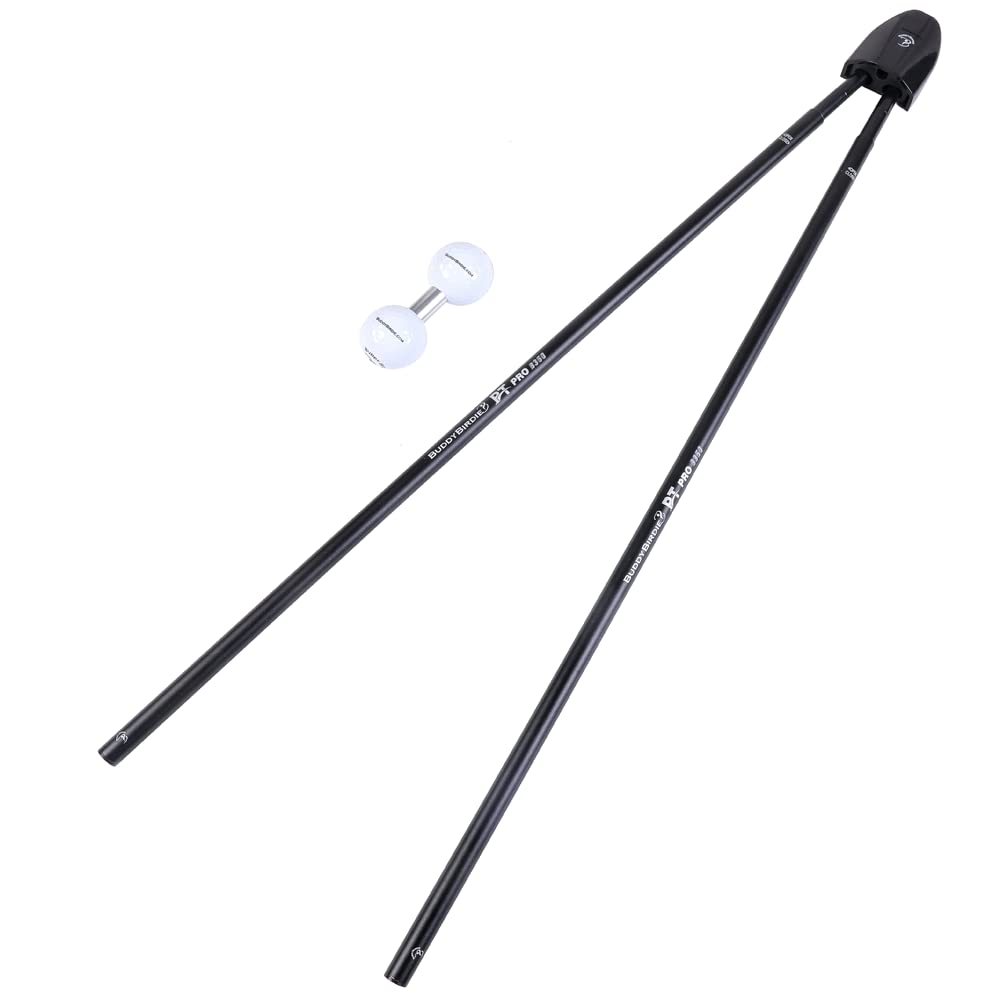 BUDDYBIRDIE PT Pro B350 Putting Trainer with Double Putting Training Ball | Golf Putting Pendulum Stroke Training Aid -Universal Tool for All Ages, Any Putter Shaft (PT Pro B350)