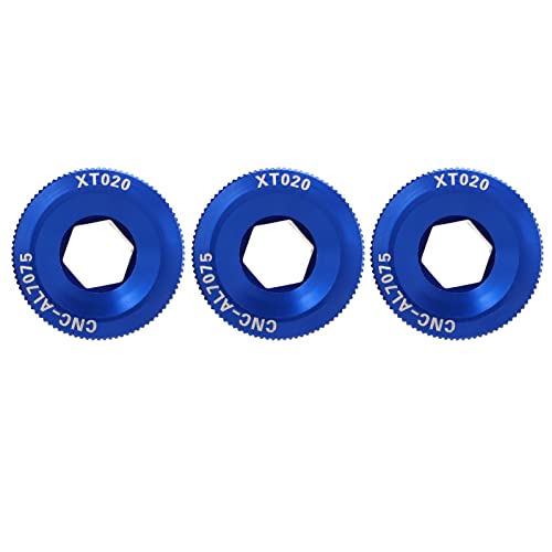 Bike Crank Cover Screws, Aluminum Alloy High Accuracy Rustproof M20 M20 Crank Screw for Road Bikes(Blue)