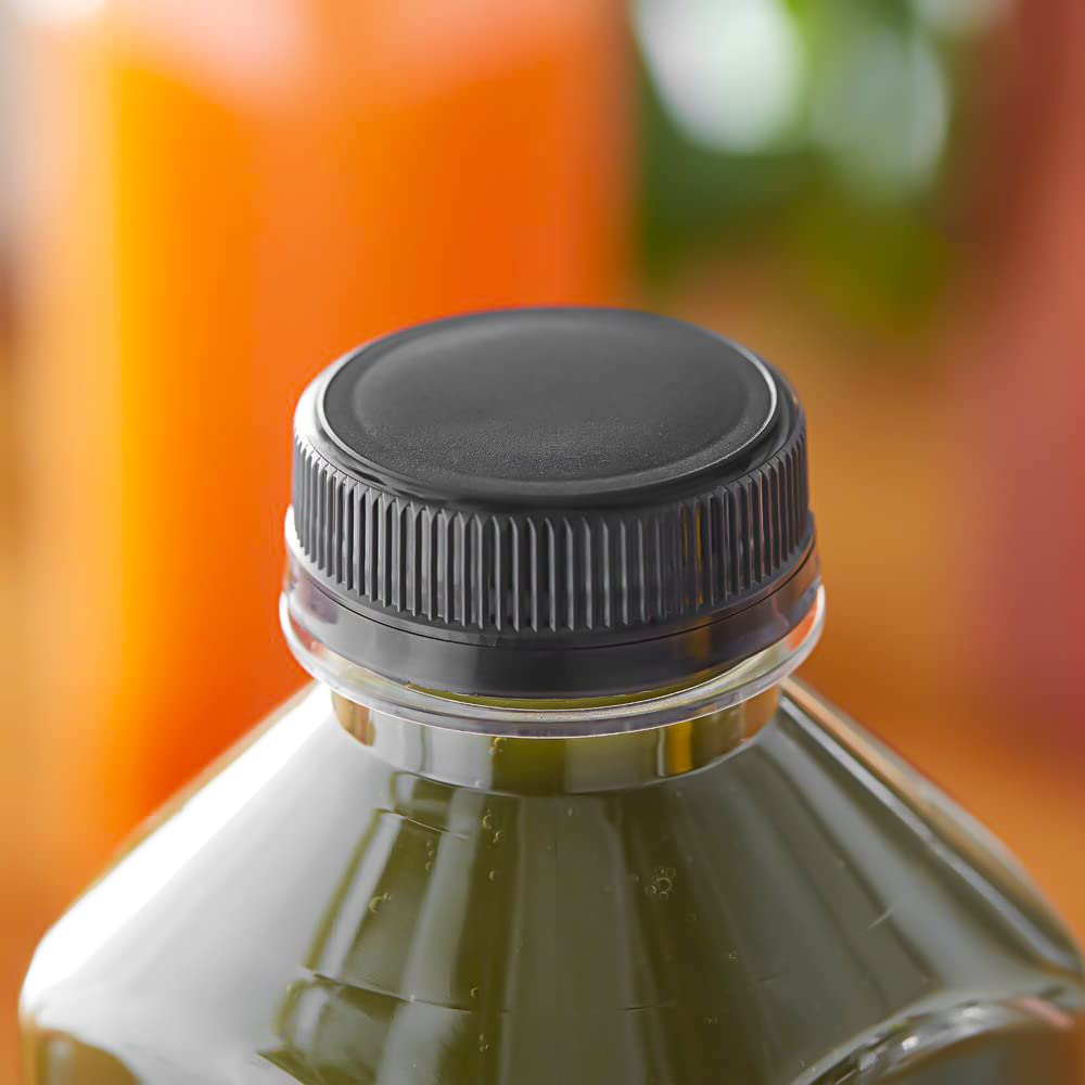 Bottle Caps Black Tamper Seal Lids 1,5" Cap for Bottle Screw 38 mm Cap Bottle Plastic Bottle Caps Juice Bottles Cap Bottle Lid Pack of 15
