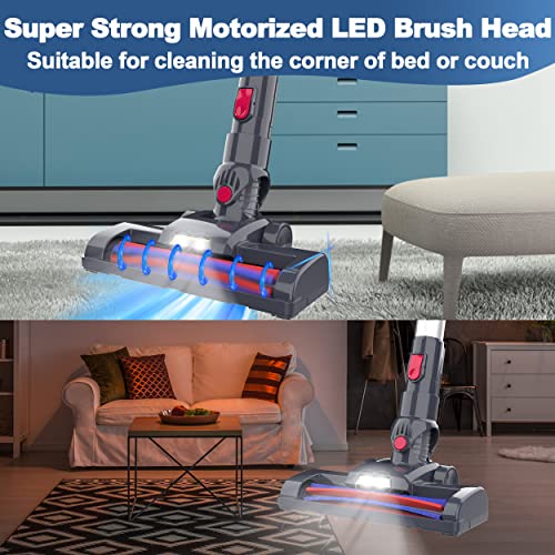 Foppapedretti Cordless Vacuum Cleaner, Cordless Vacuum with 25Kpa Super Suction, 4-in-1 Powerful Lightweight Vacuum Cleaner, Up to 35 Mins Runtime, for Hard Floor Carpet Pet Hair