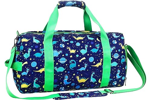 Duffle Bag for Boys Sport Gym Bags,Gymnastics Dance Bag,Travel Bag Overnighter Sleepover Bag with Shoe Compartment & Wet Pocket Teens Weekender Carry On Bag