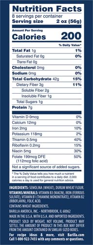 Barilla Cellentani Pasta, 16 oz. Box - Non-GMO Pasta Made with Durum Wheat Semolina - Kosher Certified Pasta