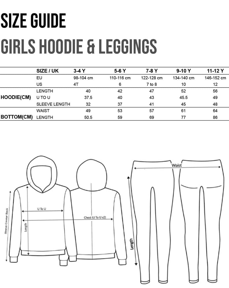 Barbie Hoodie & Leggings Girls Kids Doll Jumper Black Grey Clothes 3-4 Years