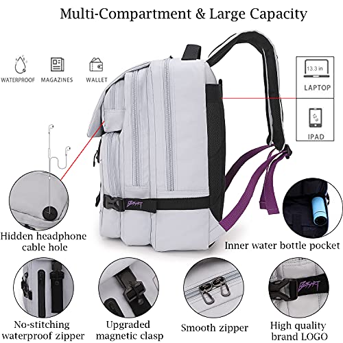 BE SMART Hiking Outdoor Travel Backpack with Design, Water-Resistant Laptop Daypack Book Bag with Multi-Layer for Men & Woman (Antarctic Blue)