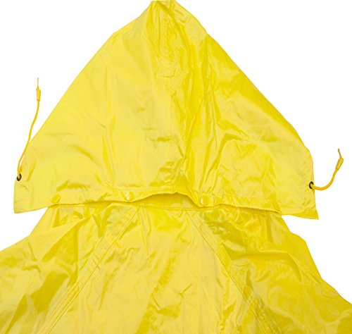 RK Safety Rain Wear RW-PP-YEL33 Yellow PVC Polyester 3-Piece Rain Suit | Jacket, Hoodie, Pants (Yellow, Extra Large)