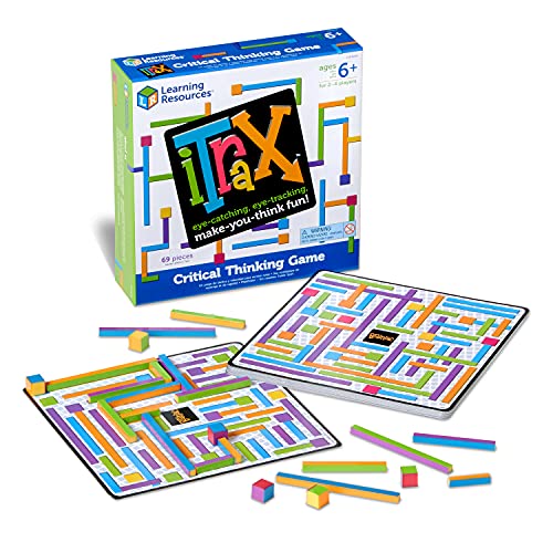 Learning Resources iTrax Critical Thinking Game - 69 Pieces, Ages 6+ Brainteaser Games for Kids, Develops Critical Thinking Skills, Board Games
