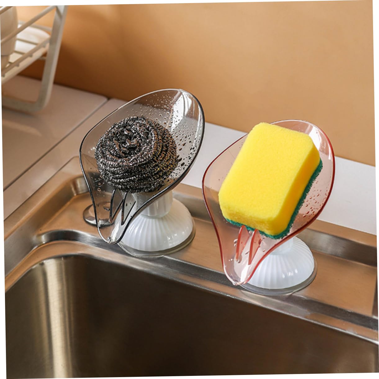 Cabilock 2pcs Soap Box Soap Drip Tray Wall Soap Dispenser Tray Wall Soap Dispenser Bracket Drain Soap Container Wall Hand Soap Dispenser Wall Soap Rack Foam Soap Shelf Plastic Tub to Rotate