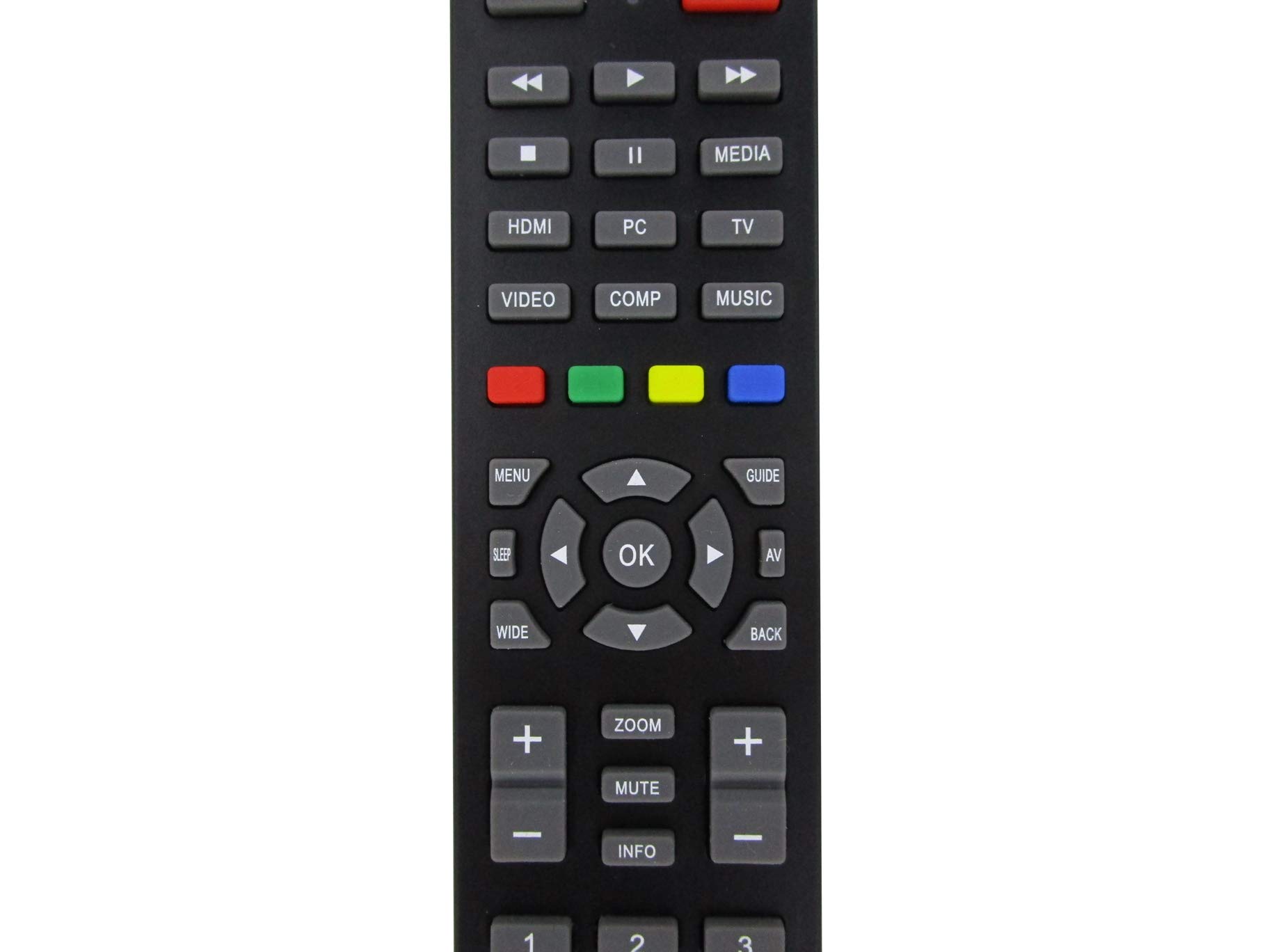 HCDZ Replacement Remote Control for JVC RM-C2060 RM-C20601C RM-C20601CNP RM-C241W RM-C241W1H RM-C251 RM-C2511H RM-C252 LCD LED HDTV TV