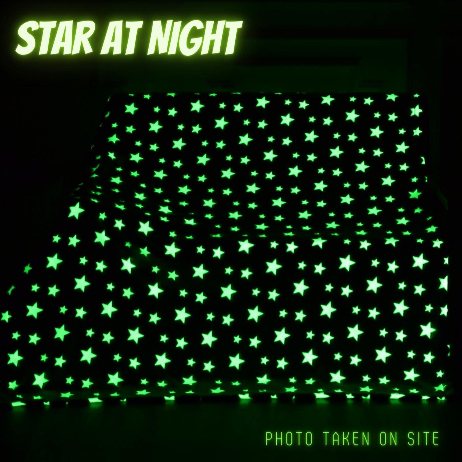 Bood Glow in The Dark Blanket, Soft Kids Fuzzy Throw Blankets, for Boy and Girl, Personalized Blankets, Soft Fluffy Fleece Plush Furry Throw, Funny Presents(50"x60",Star Pattern)
