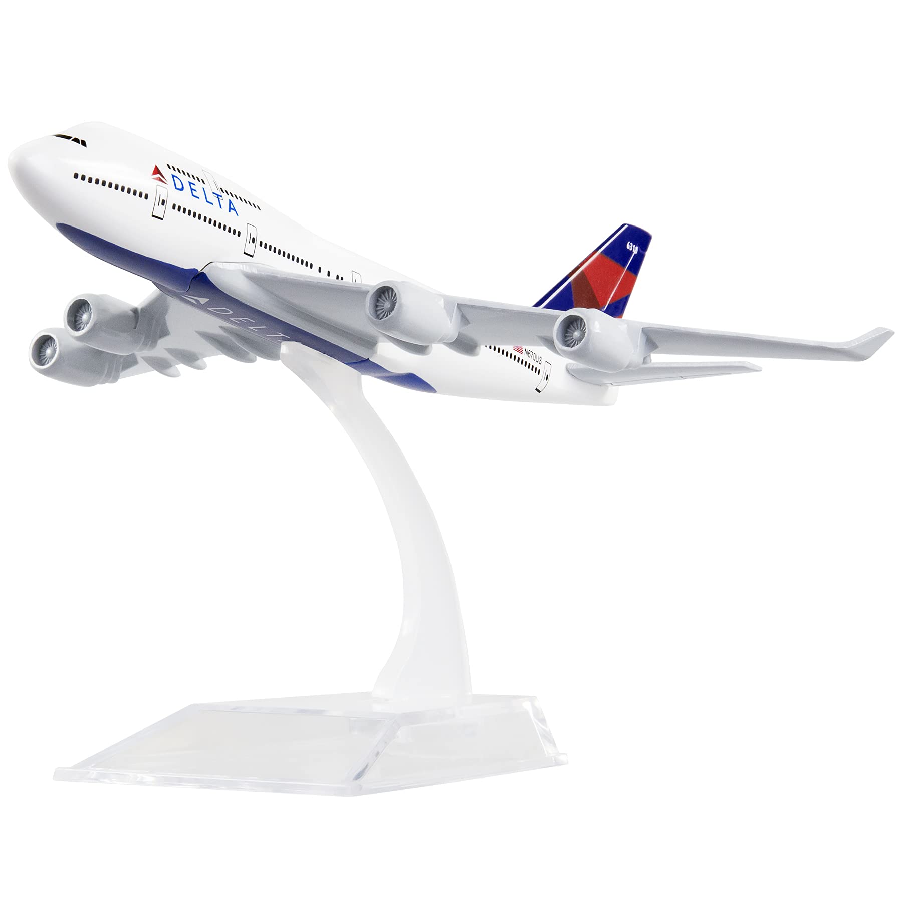 Busyflies Model Airplane 1:400 Diecast Airplanes Model Aircraft Metal Delta 747 Plane Alloy Model for Birthday Gift