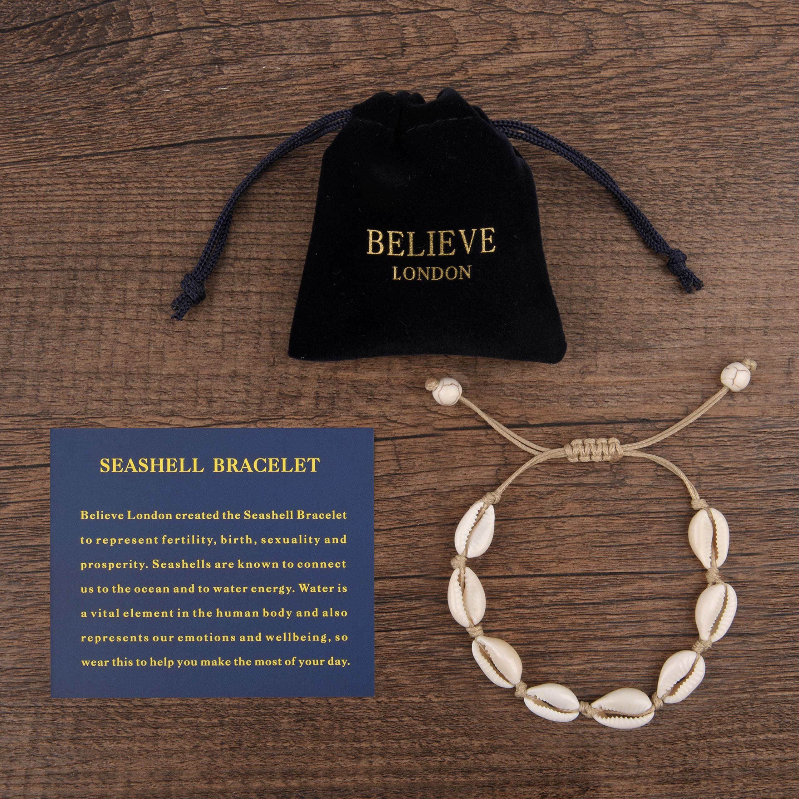 Believe London Shell Bracelet (Black Bracelet)