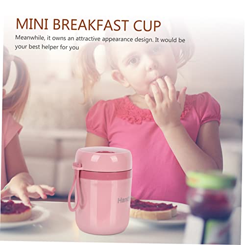 Cabilock 3pcs Mini Breakfast Cup Vacuum Insulated Bucket Containers with Lids Snackle Insulated Container Hot Food Stainless Water Bottles Thermal Soup Bucket Travel Drinks Thermal Jug Pp