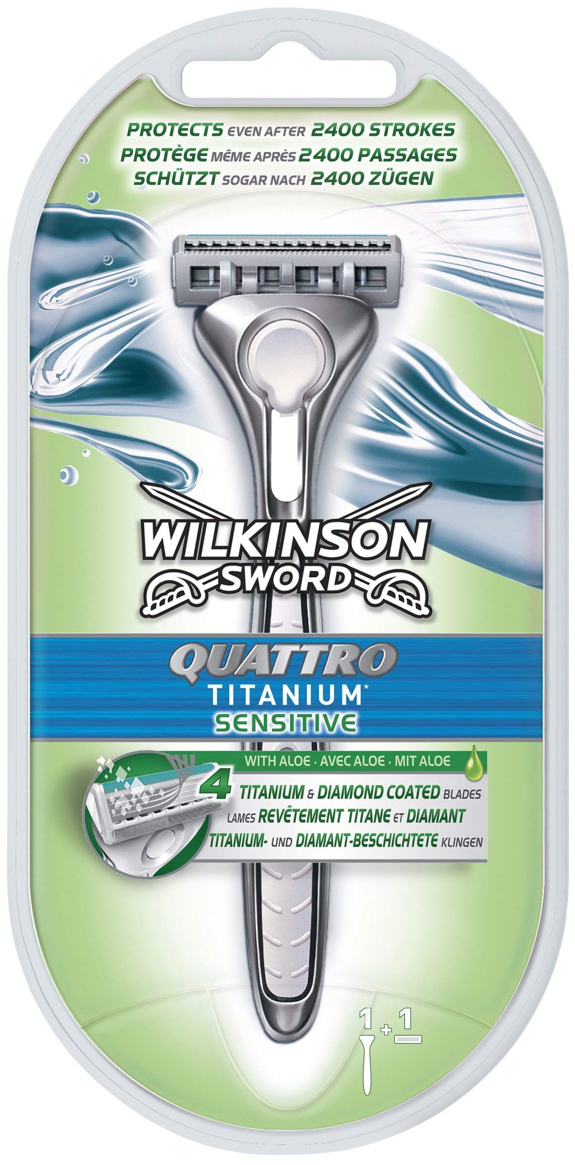 Wilkinson Sword Quattro Titanium Sensitive Razor