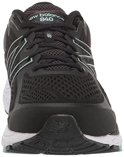 New Balance Women's 840 V5 Running Shoe, Black/Storm Blue, 8 Wide