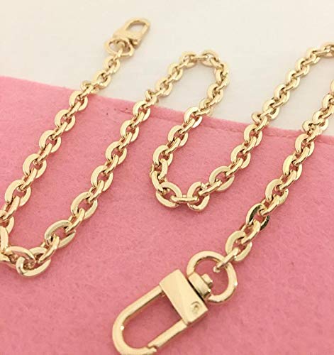 NEXT FASHION Oval Purse Chain Flat Gold Light Weight Crossbody Shoulder Strap Polished Quality - (40" / 100cm)