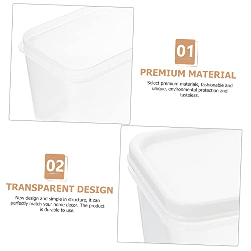 Cabilock 3pcs Transparent Noodle Box Pp Agricultural Products Food Grade