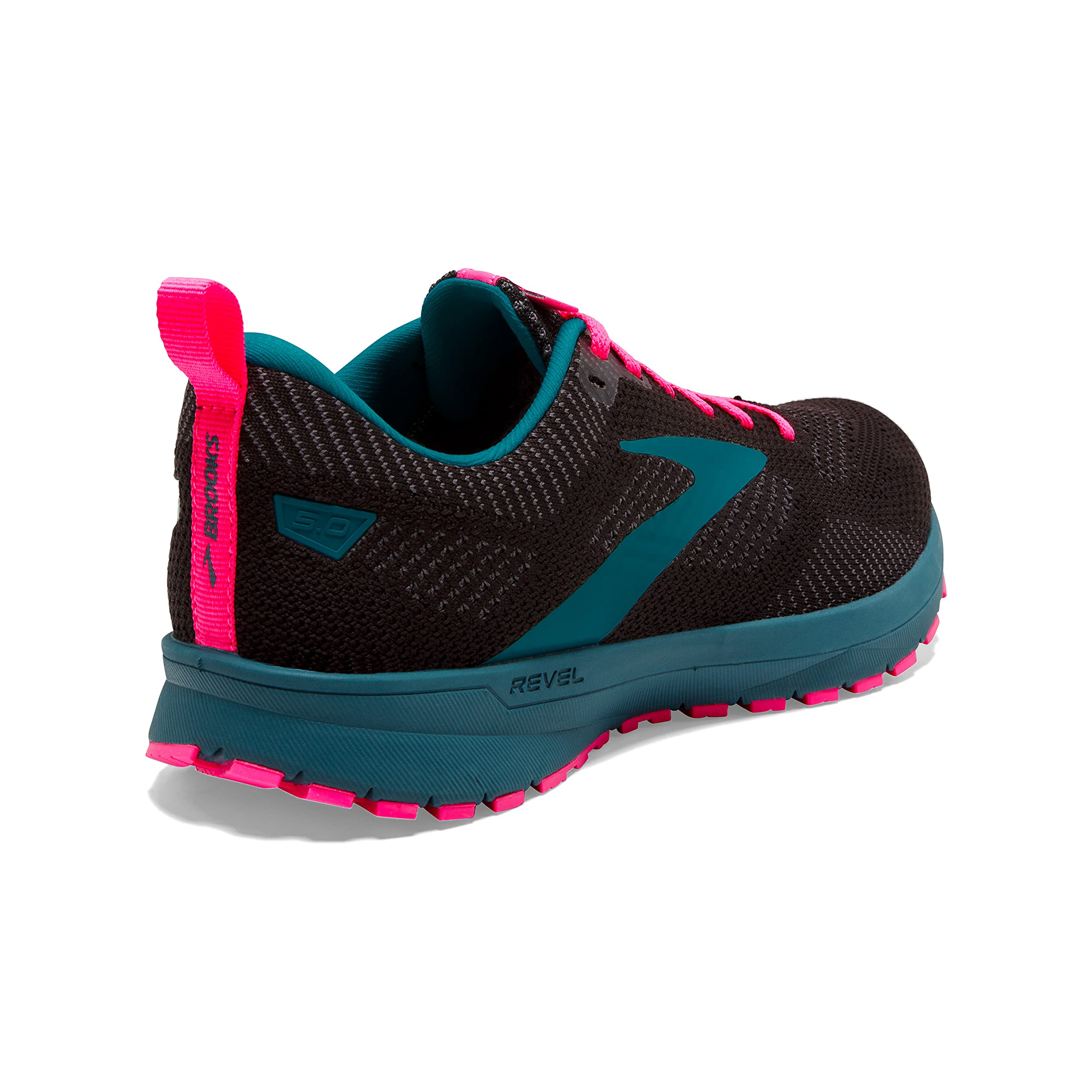 Brooks Women's Revel 5 Neutral Running Shoe - Black/Blue/Pink - 7