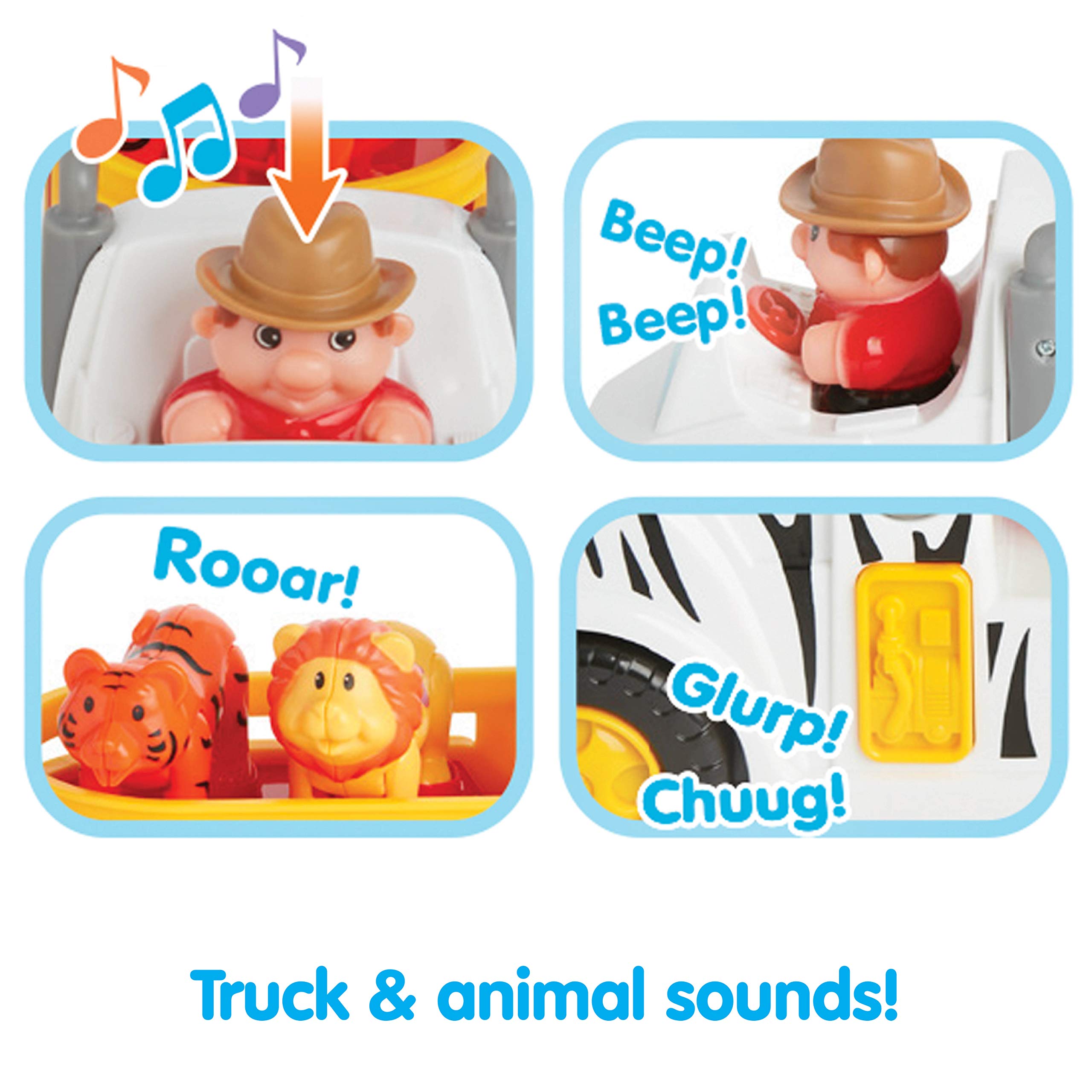 Kidoozie Animal Adventure Truck, Makes Animal Sounds, Includes 4 Poseable Animals, Promotes Language Skills, for Children 12 Months and up