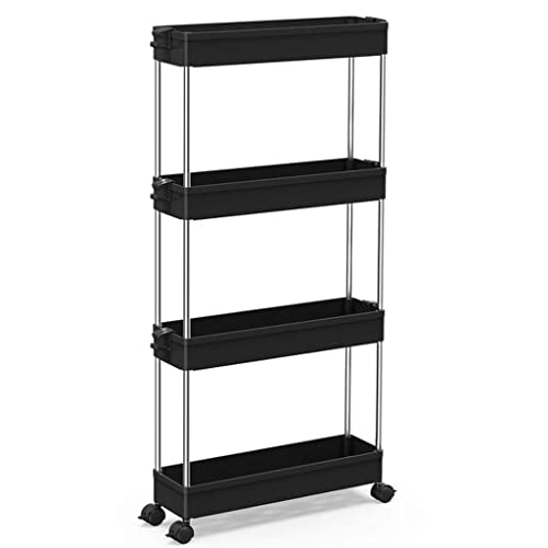 CXDTBH 4 Tier Slim Mobile Storage cart Rack Storage Basket for Bathroom Laundry Narrow Place ( Color : E , Size : 34cm*15.75cm )