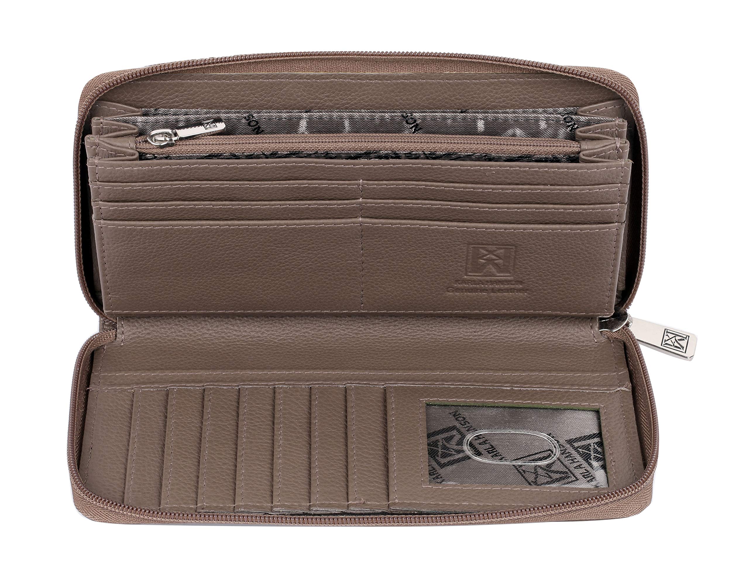 Karla Hanson RFID Blocking Wanda Leather Wallet (Taupe Multi)