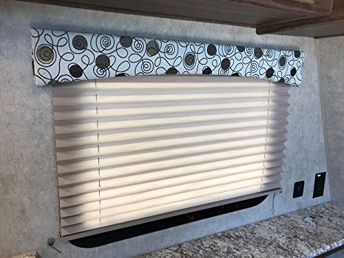 RecPro RV Blinds Pleated Shades | Cotton | RV Window Shades | Camper | Trailer (20" W x 38" L)