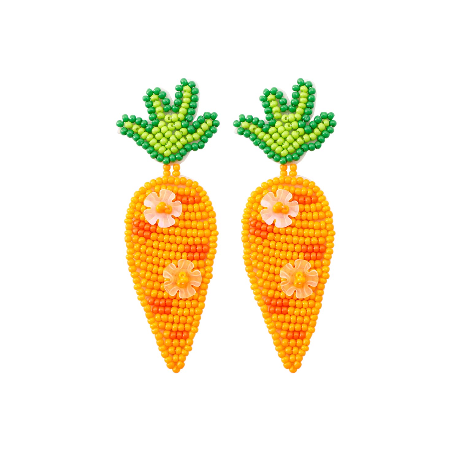 Beaded Easter Earrings for Women Dangling Cute Rabbit Egg Earrings Easter Gifts for Women Friends (Radish)