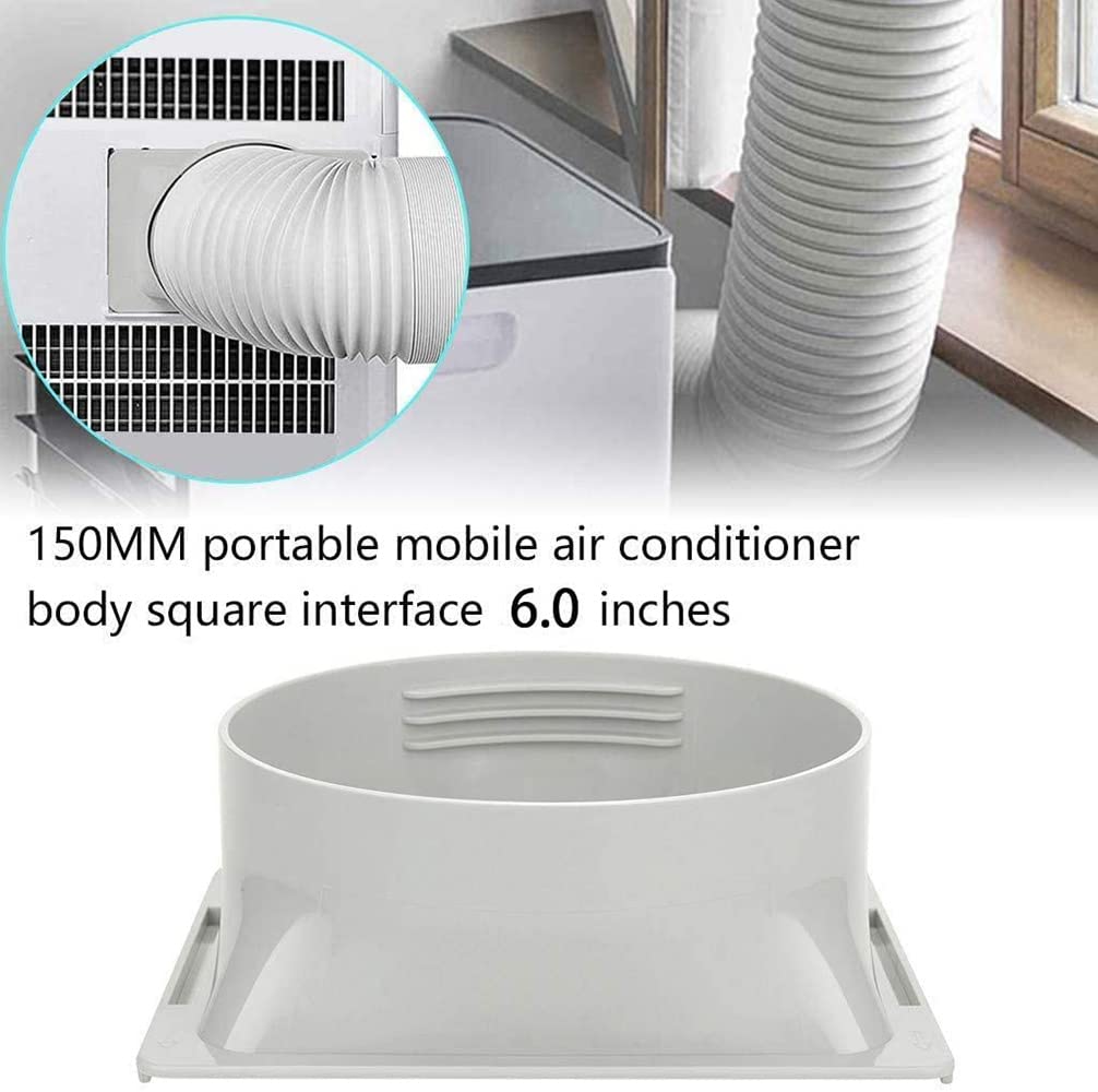 tMebrdkop 5.9 inch / 6 inch Portable Air Conditioner Exhaust Hose Coupler Square,Air Conditioning Accessories & Parts Window Adapter
